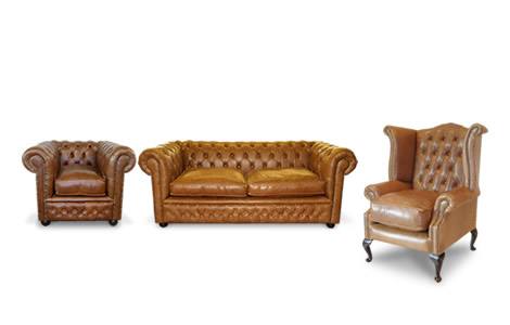 Leather 3 Piece Suites - Sofa, Chairs | Chesterfields Direct